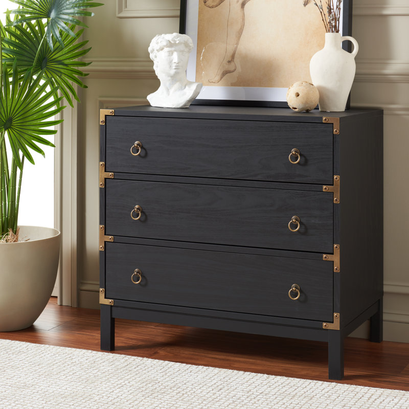 Black and gold accent chest store